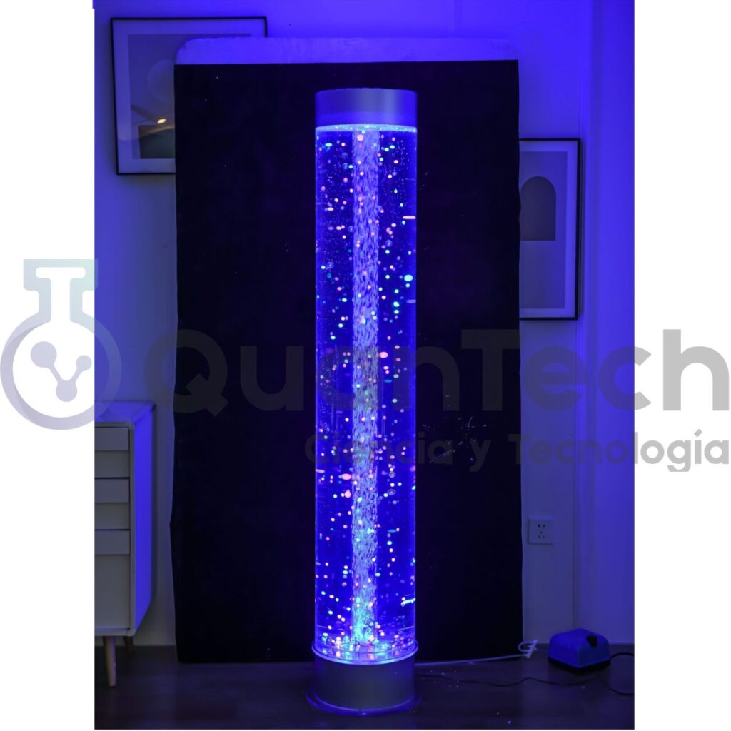 TUBO DE BURBUJAS CON LUZ LED Y TUBO INTERIOR 180x30cm – Quantech