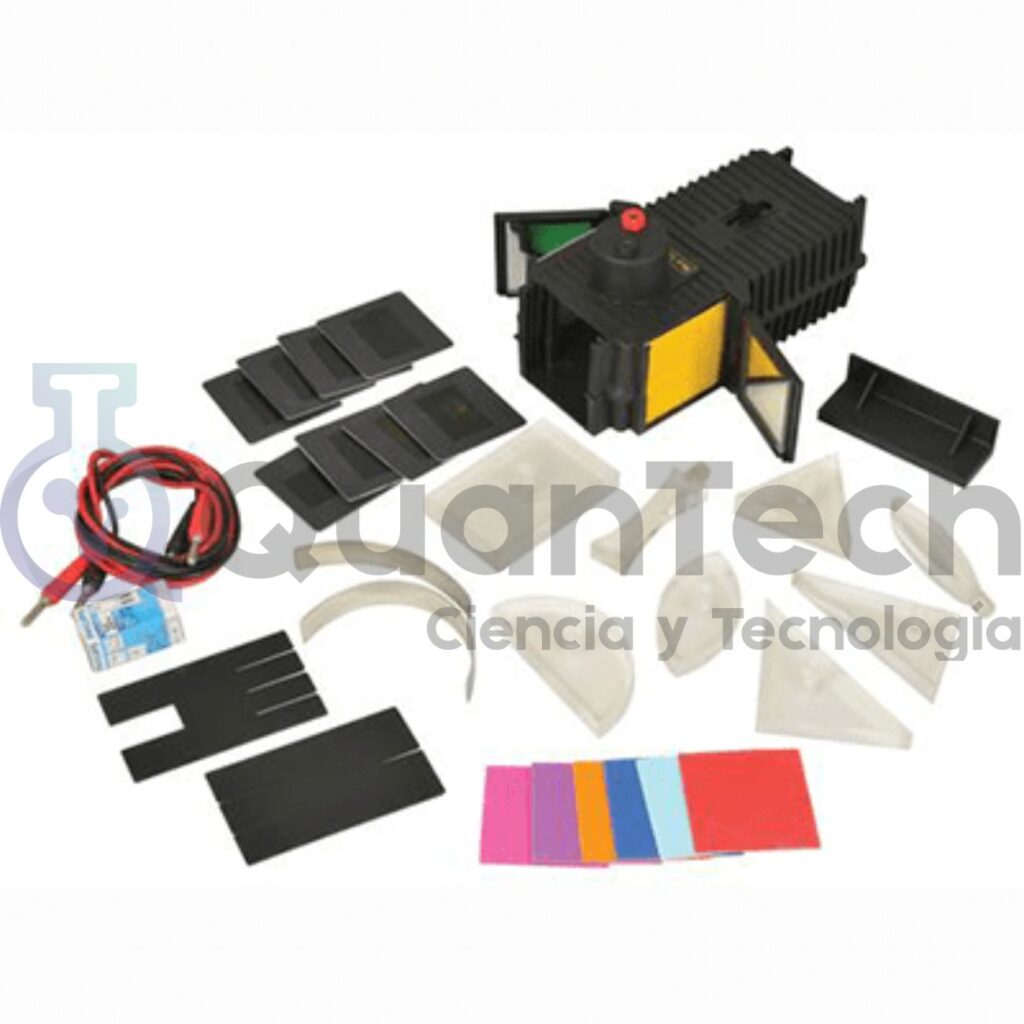 KIT DE OPTICA CON CAJA DE LUZ- KIT DE CIENCIAS – Quantech