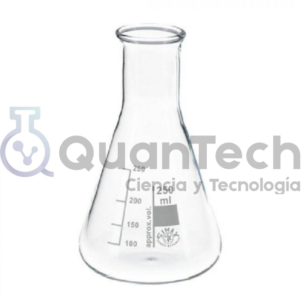 MATRAZ ERLENMEYER GRADUADO DE 250 ML BOCA ANGOSTA – Quantech