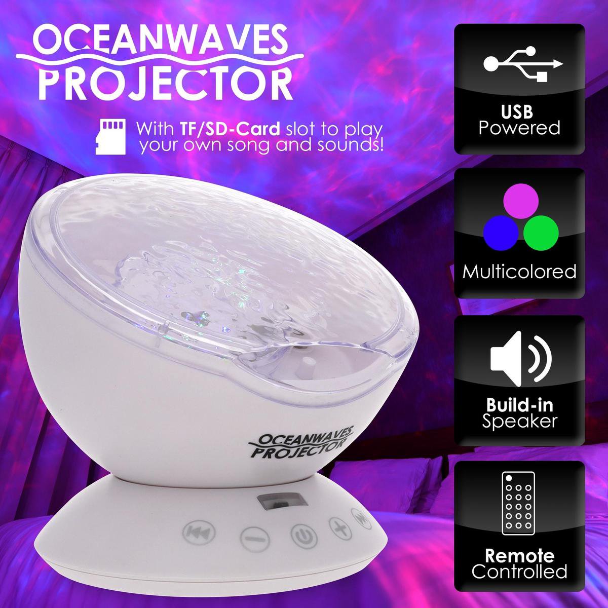PROYECTOR SENSORIAL SONIDOS DEL OCEANO Y LA NATURALEZA – Quantech